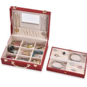 Jewelry | Snake Skin Pattern Faux Leather 2 Pcs Jewelry Box | Poshmark